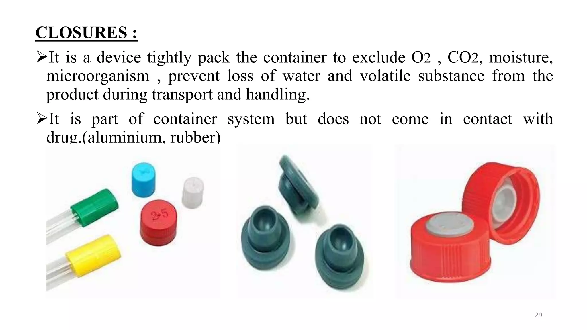 Quality control test for containers and closures | PPTX