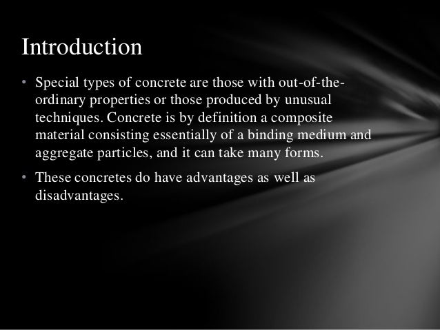 special types of concrete