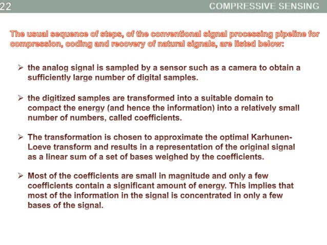 Introduction to Compressive Sensing (Compressed Sensing) | PPTX ...