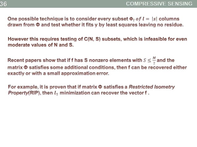 Introduction to Compressive Sensing (Compressed Sensing) | PPT