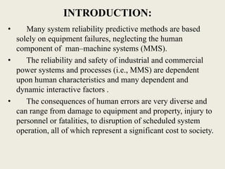 Human Error & Risk Factor Affecting Reliability & Safety | PPTX ...