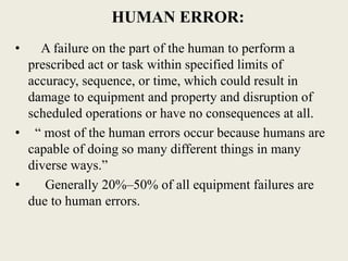 Human Error & Risk Factor Affecting Reliability & Safety | PPTX ...
