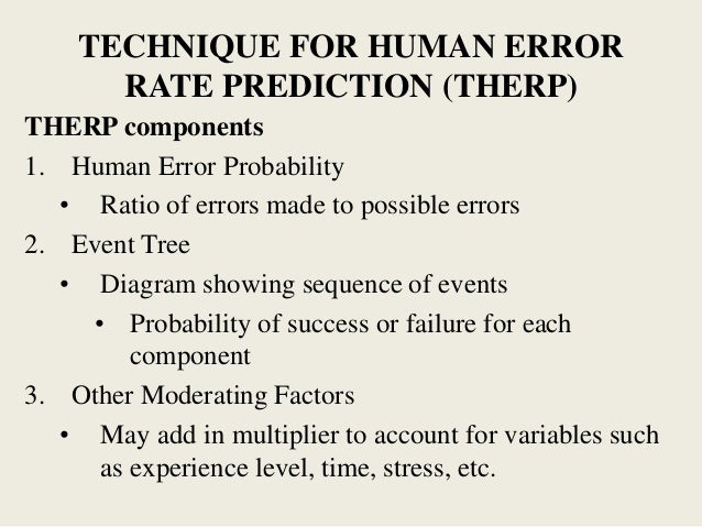 Human Error & Risk Factor Affecting Reliability & Safety