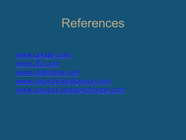 Two Factor Authentication | PPTX | Internet | Computing