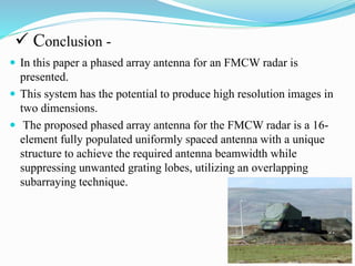 Overlapped Phased Array Antenna for Avalanche Radar | PPT