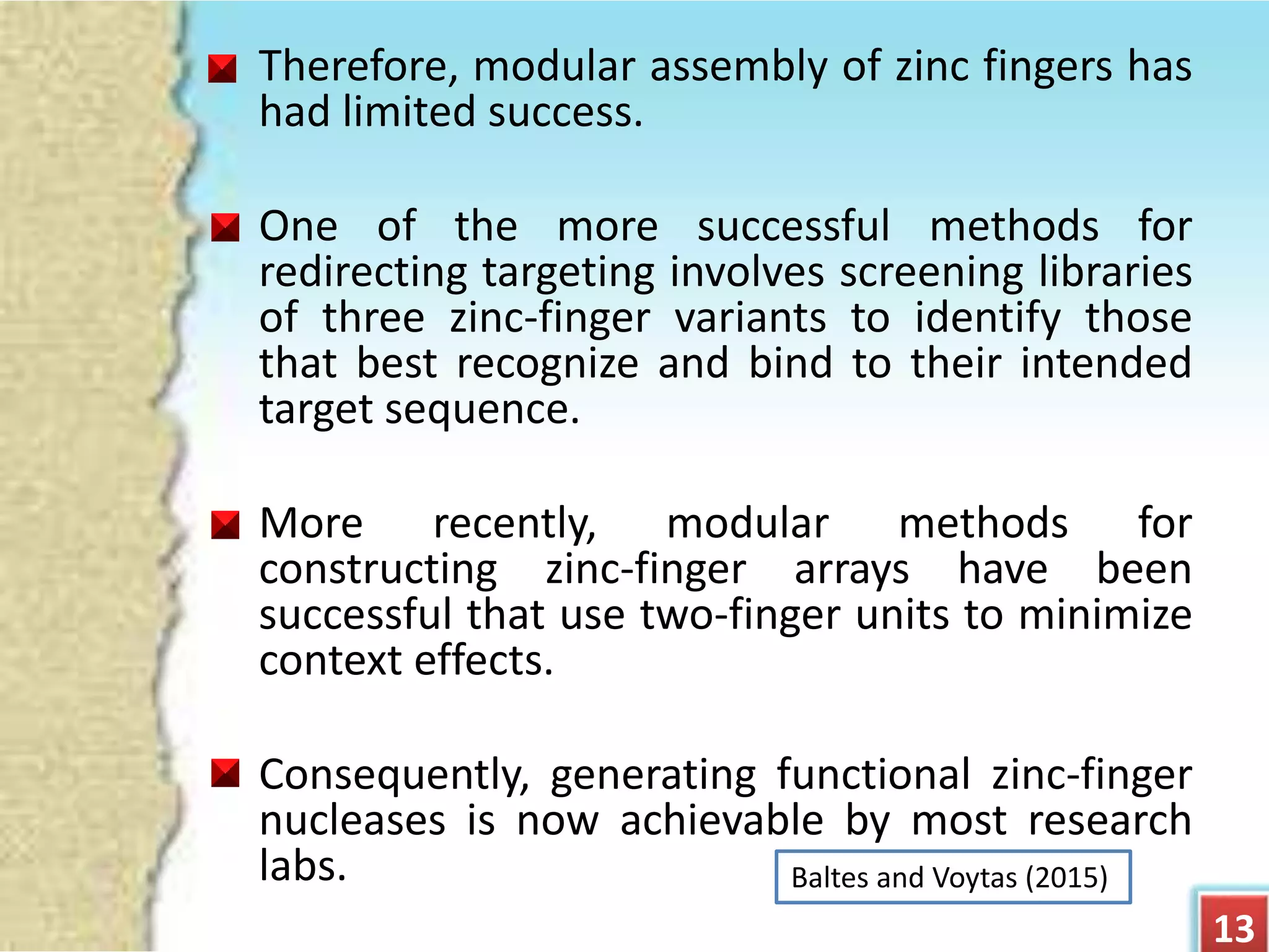 Genome Editing- ZNF vs TELEN | PPTX