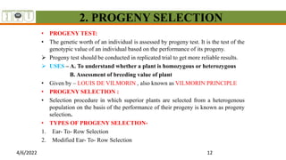 BREEDING METHODS IN CROSS POLLINATED CROPS | PPT
