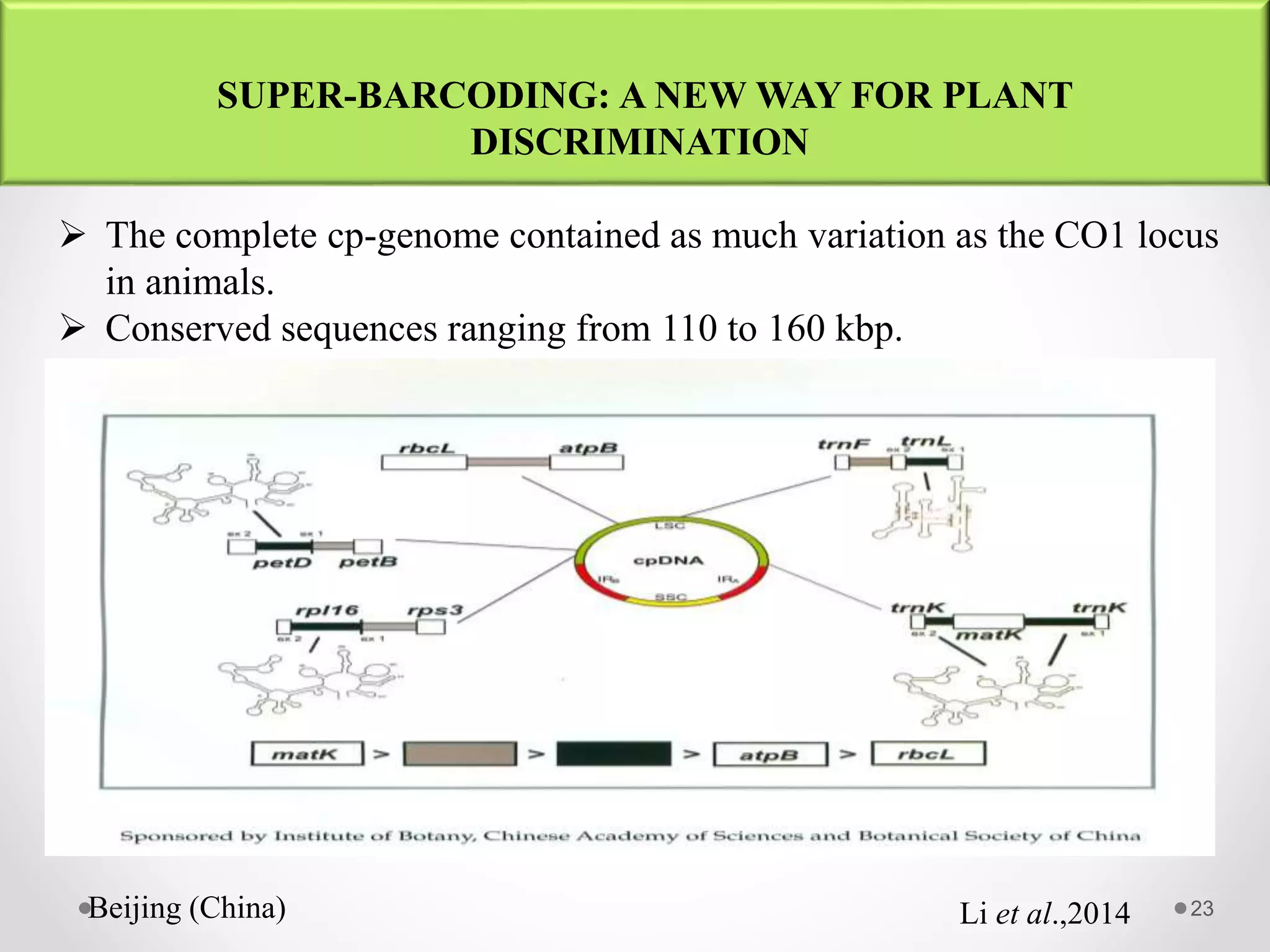 DNA Barcoding and its application in species identification | PPTX