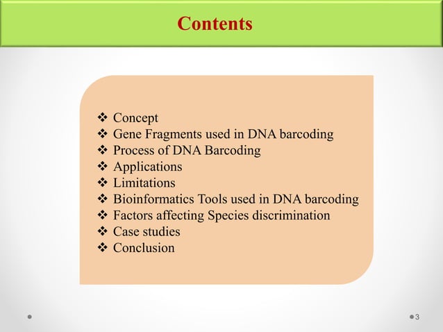 DNA Barcoding and its application in species identification | PPTX | Biological Sciences | Science