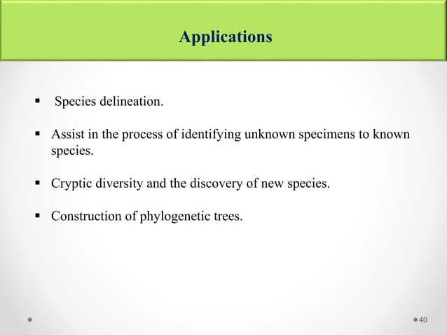 DNA Barcoding and its application in species identification | PPTX ...