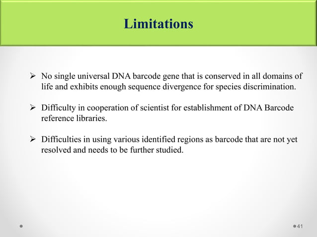 DNA Barcoding and its application in species identification | PPTX | Biological Sciences | Science