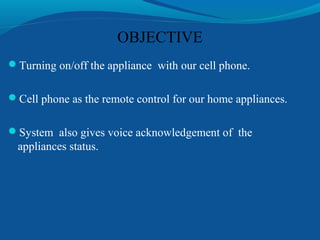 cell phone based device control | PPT | Home Appliances | Home & Garden
