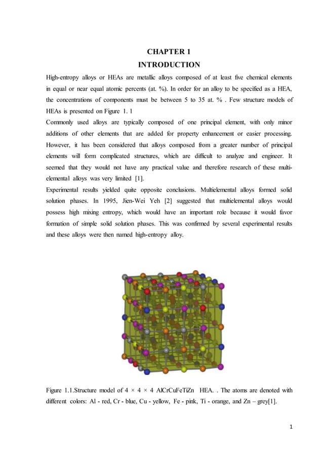 high entropy alloys | DOCX