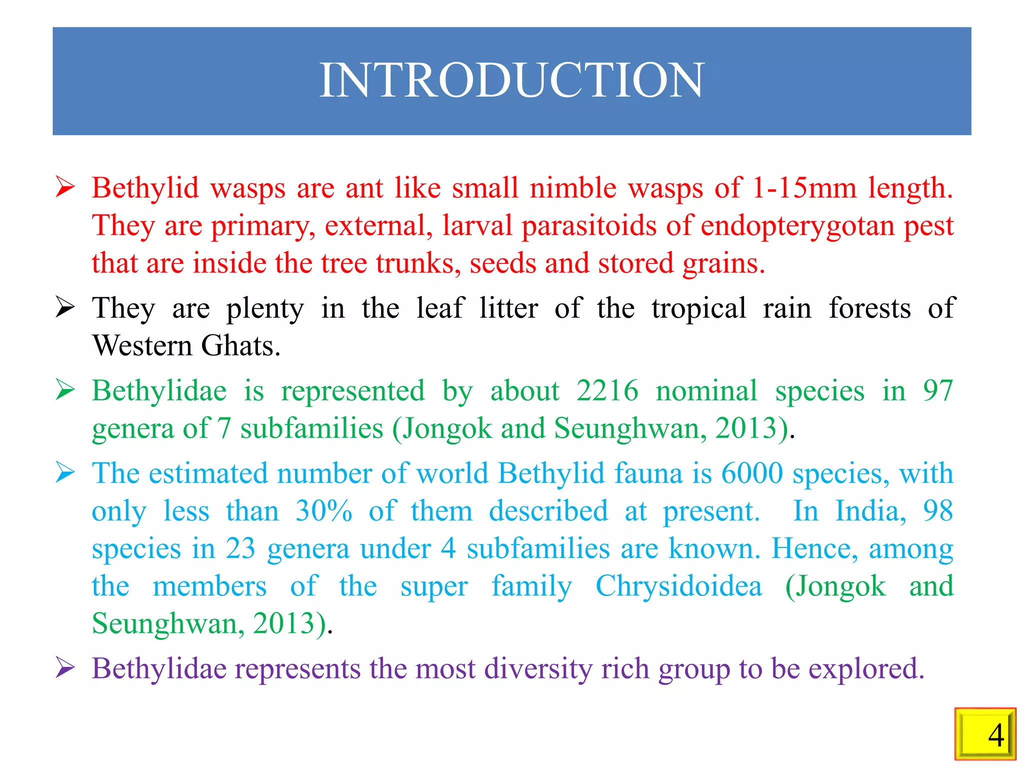 Bethylids: A living weapon to endopterygotan pests | PPT