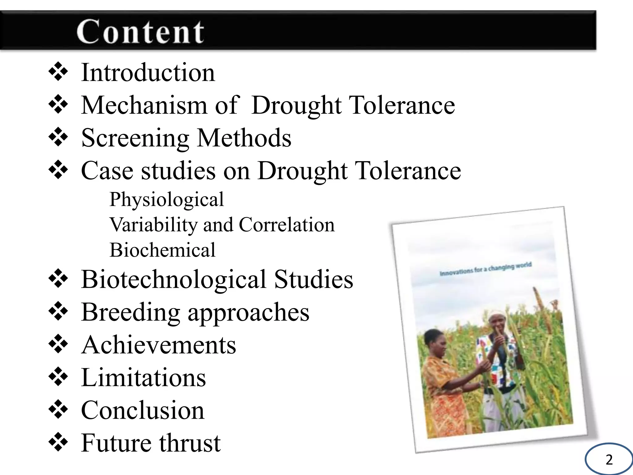 Breeding for Drought tolerance in Pearl Millet | PPTX