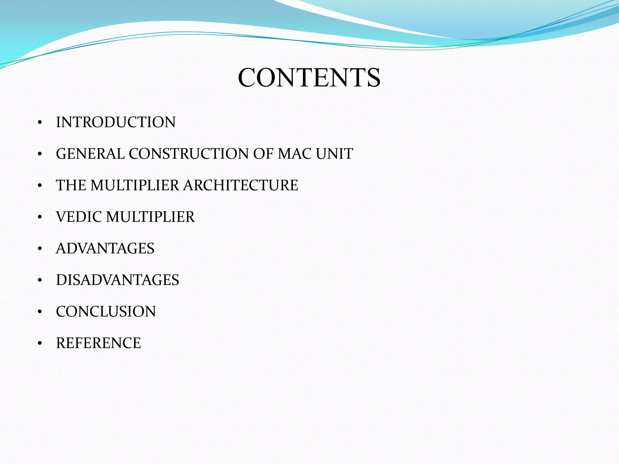 vedic mathematics based MAC unit | PPTX