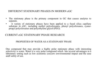 instrumentation,characterization of water stationary phase in cGAS ...