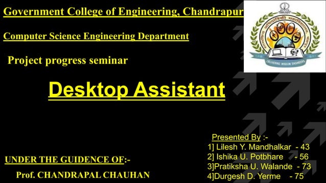 Desktop Assistant Pptx