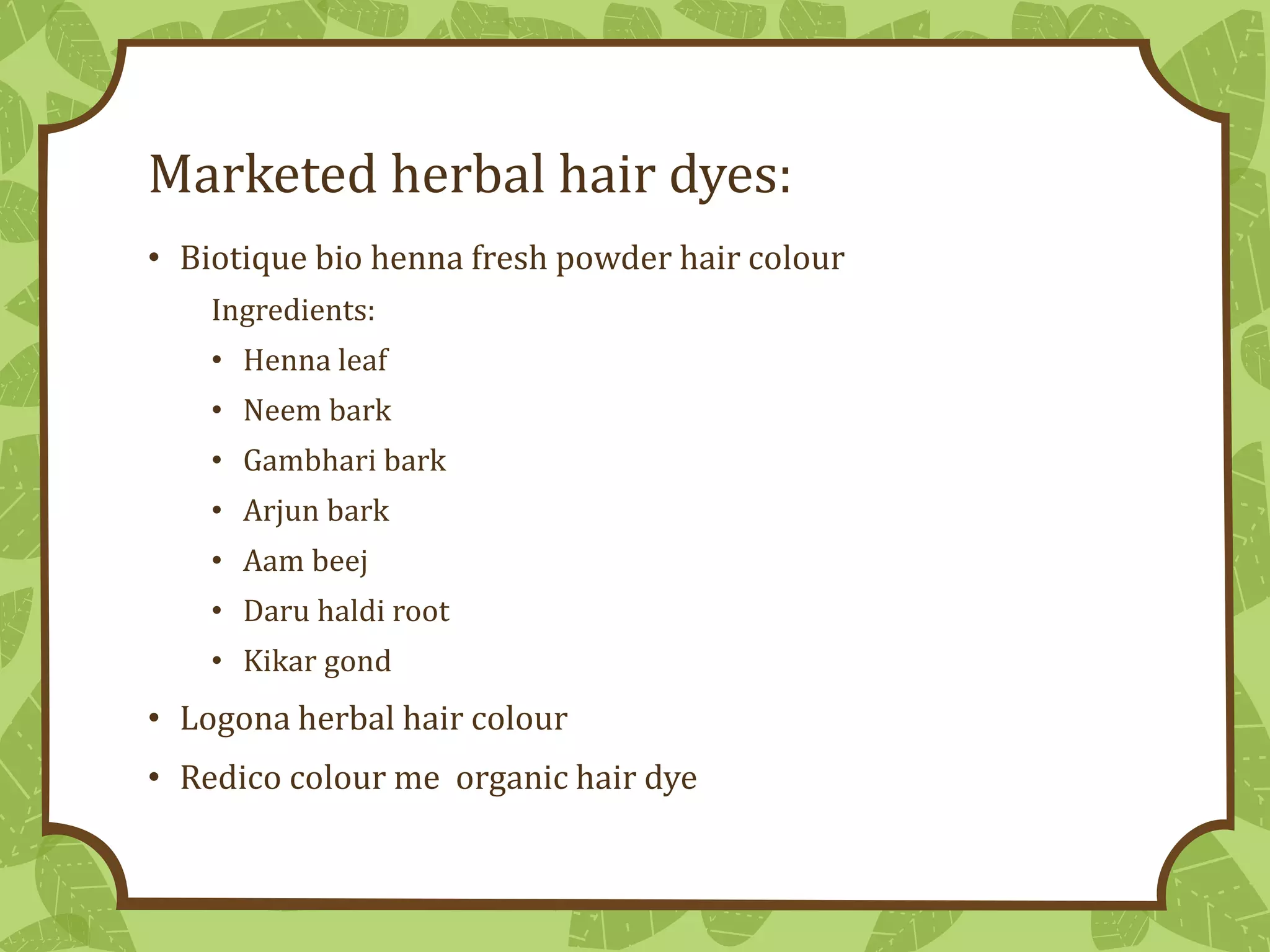 Herbal hair products | PPTX
