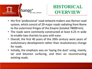 Development of road network | PPTX