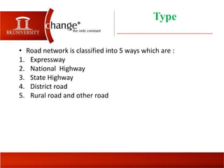 Development of road network | PPTX