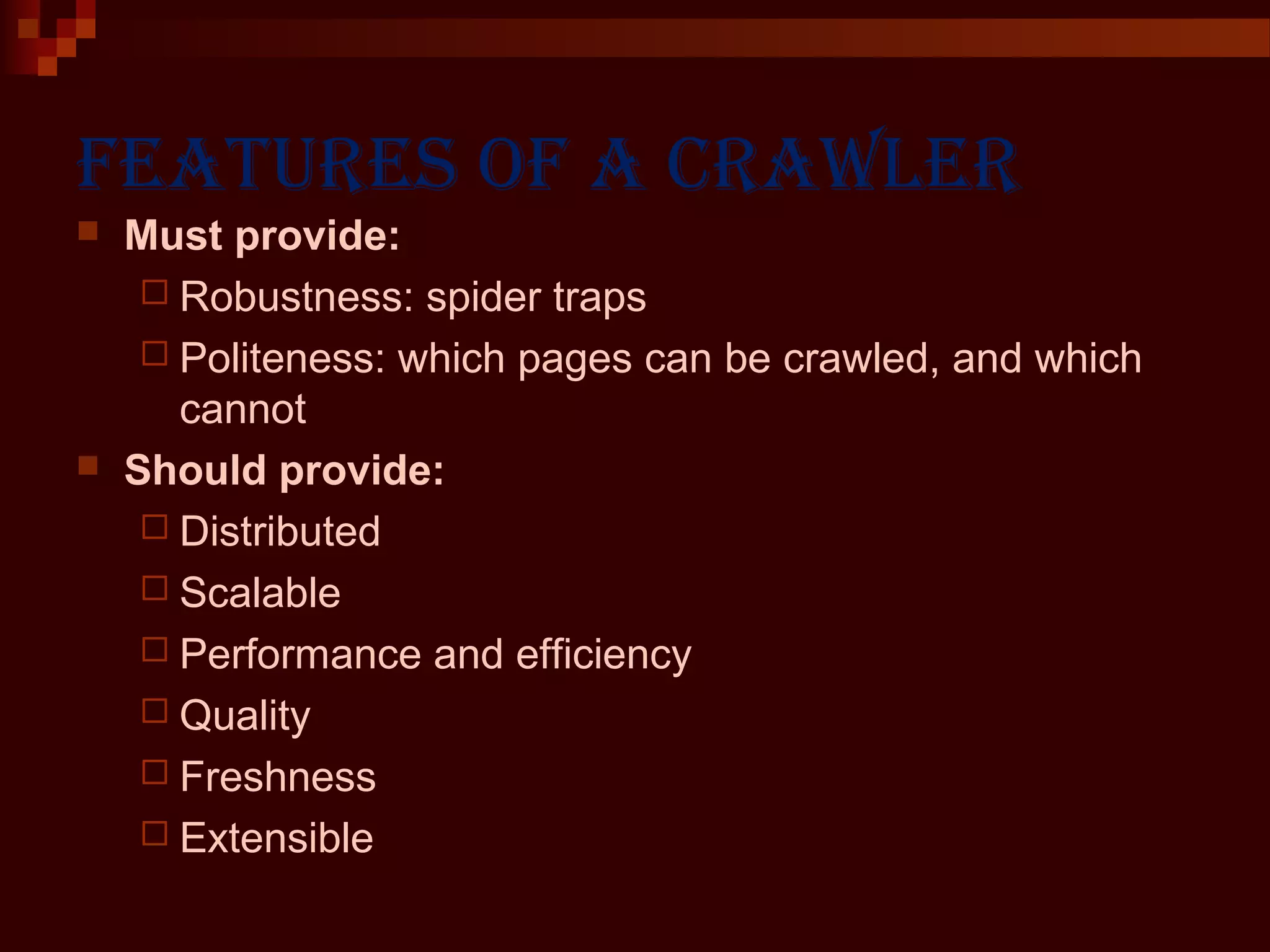 WebCrawler | PPT