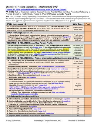 Final series f forms checklist_individual nrsa f-award (f31 diversity ...