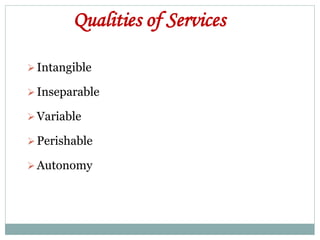 services marketing and its importance | PPT