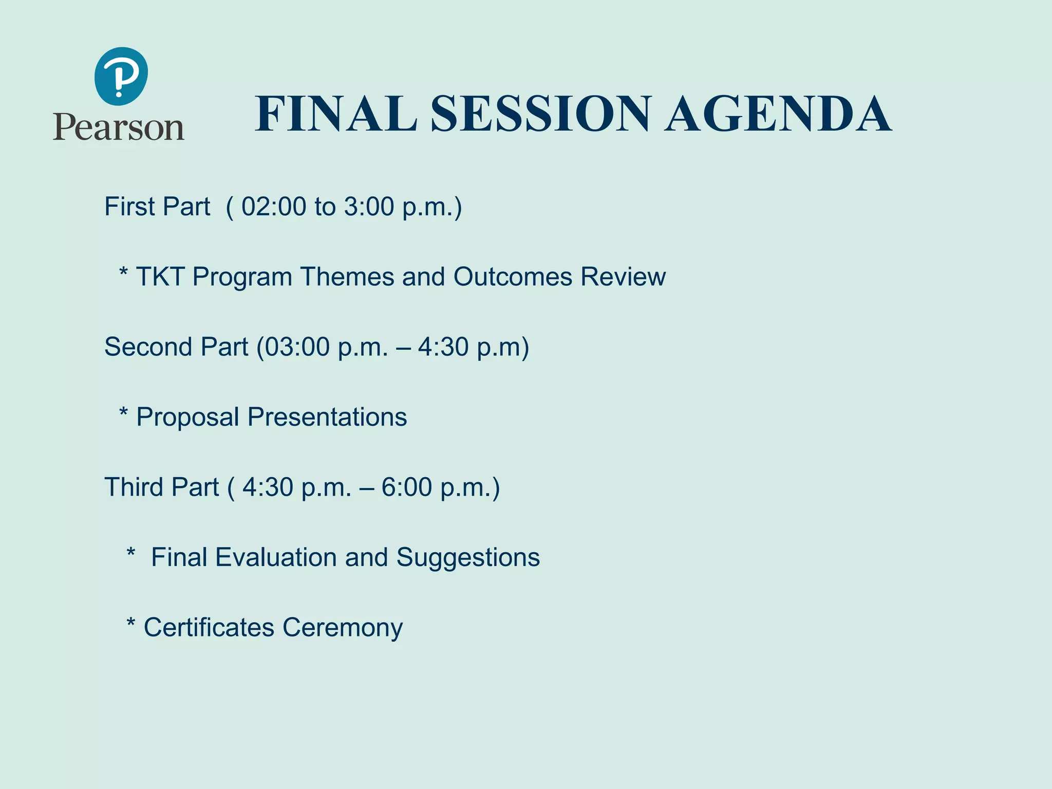 Final session | PPT