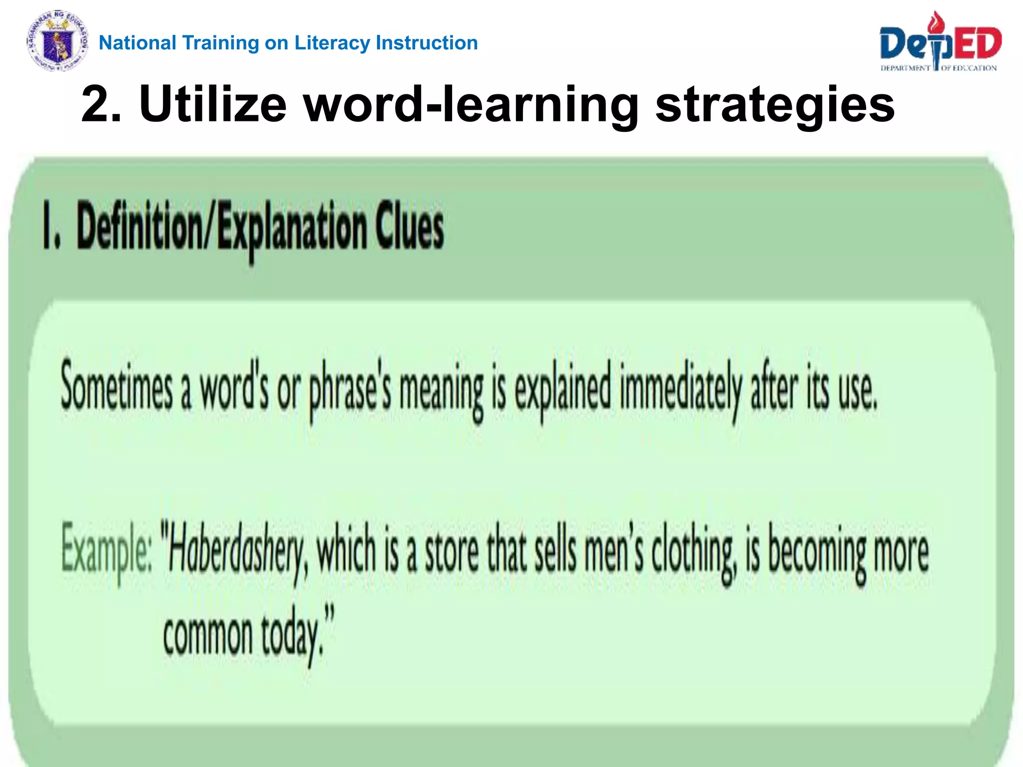 Final Session 6 Presentation Employing Vocabulary Instruction for ...
