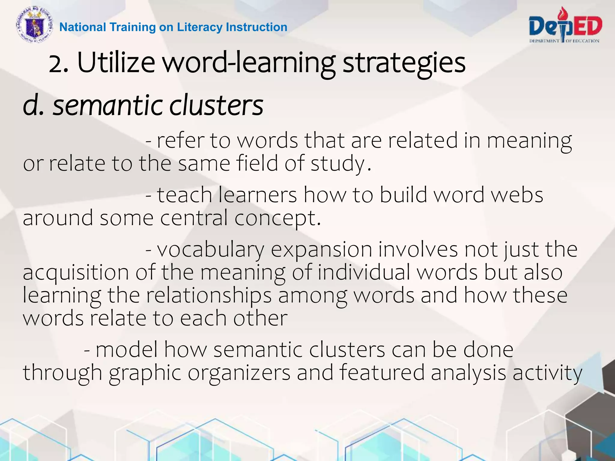 Final Session 6 Presentation Employing Vocabulary Instruction for ...