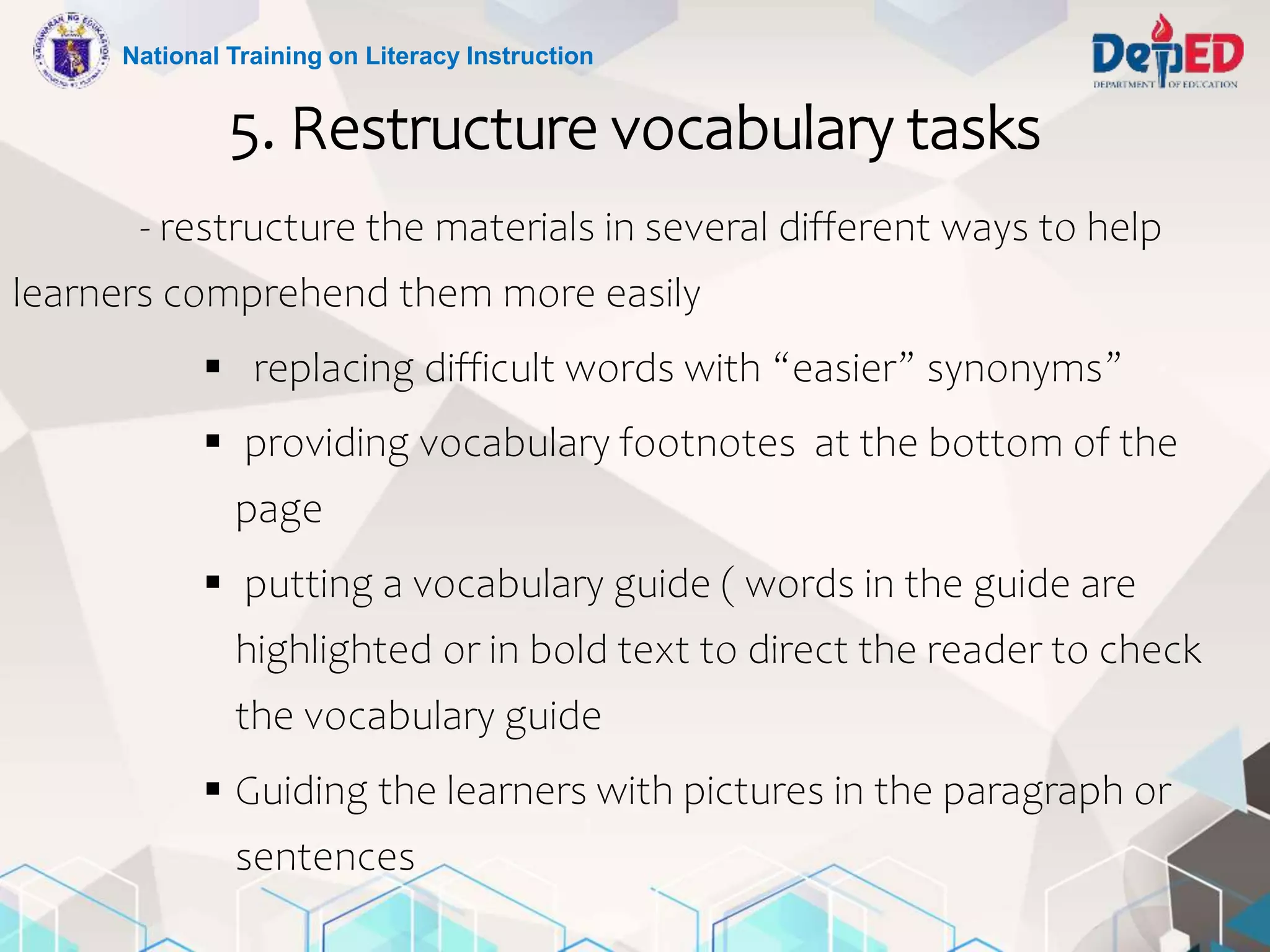 Final Session 6 Presentation Employing Vocabulary Instruction for ...