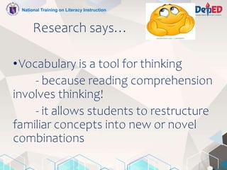 Final Session 6 Presentation Employing Vocabulary Instruction for ...