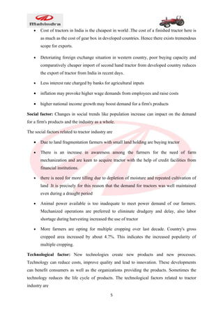 strategic analysis of mahindra tractor | DOC
