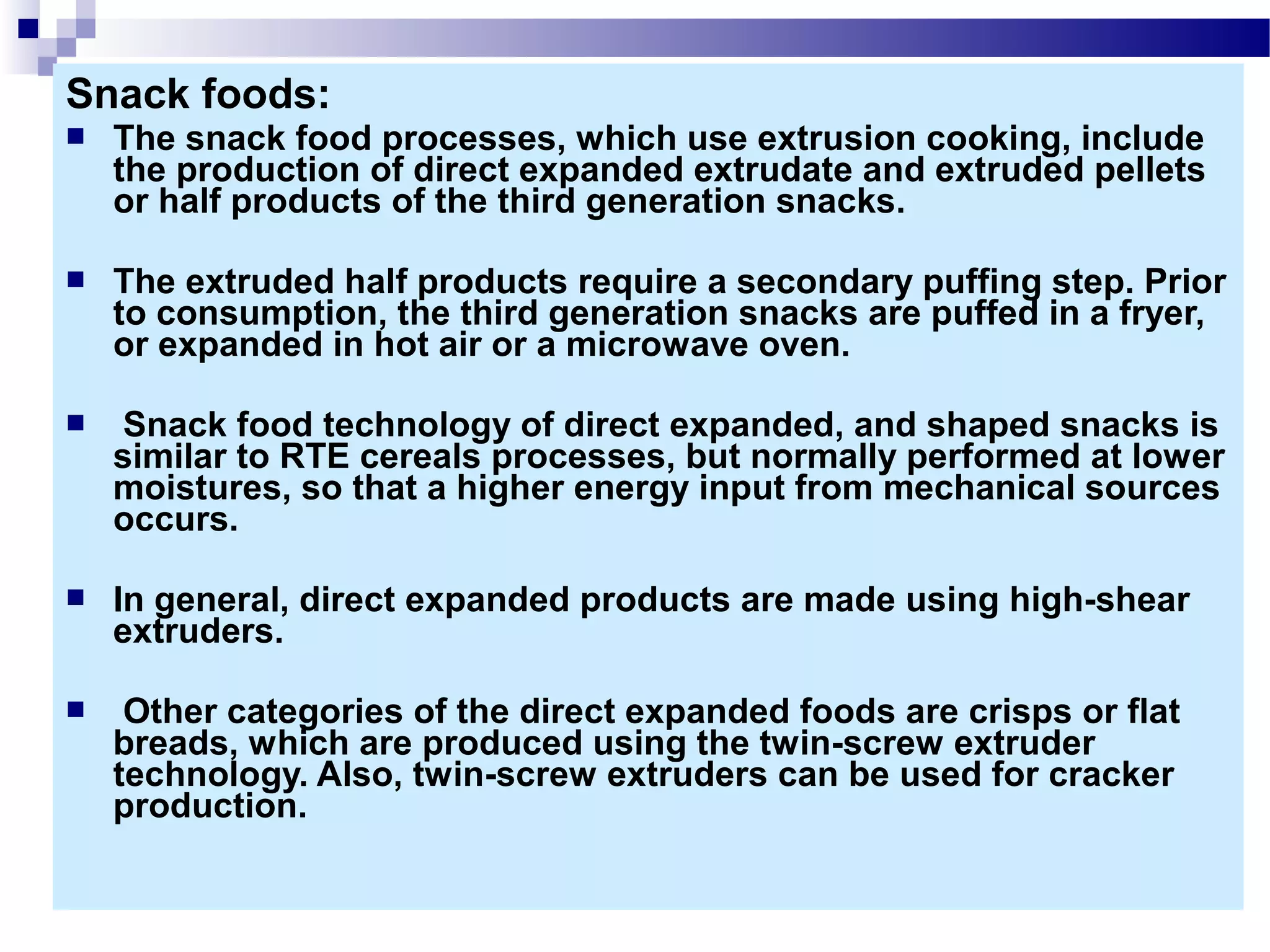 Extruded Snack Food | PPT