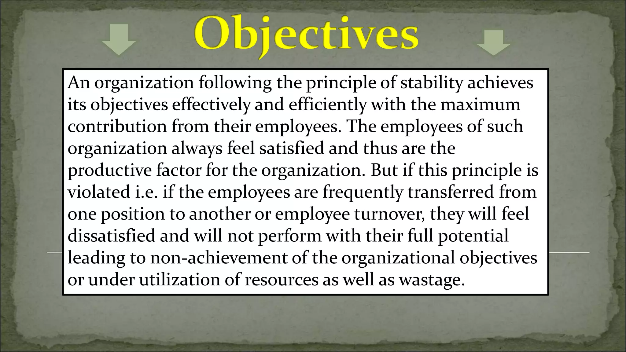 The Stability And tenure of A Personnel ( The 12 principal of Henry ...