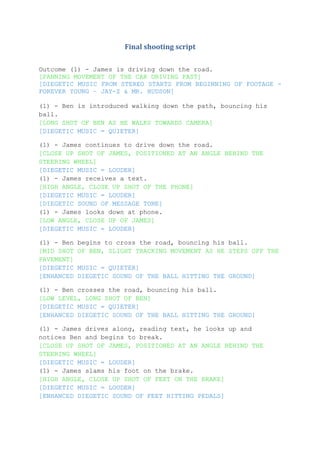 Final shooting script | DOC
