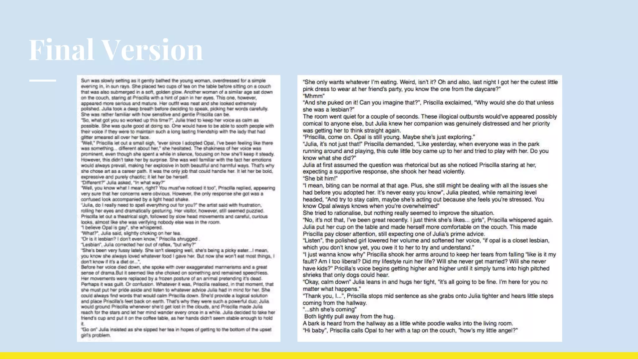 A2 Level Media Final Short Film Storyline Development Pptx