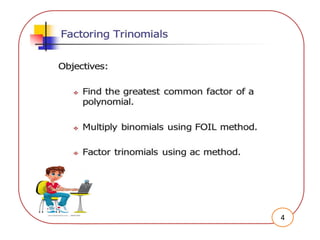 factoring trinomials using ac method | PDF