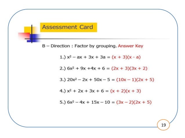 Factoring Trinomials Using Ac Method