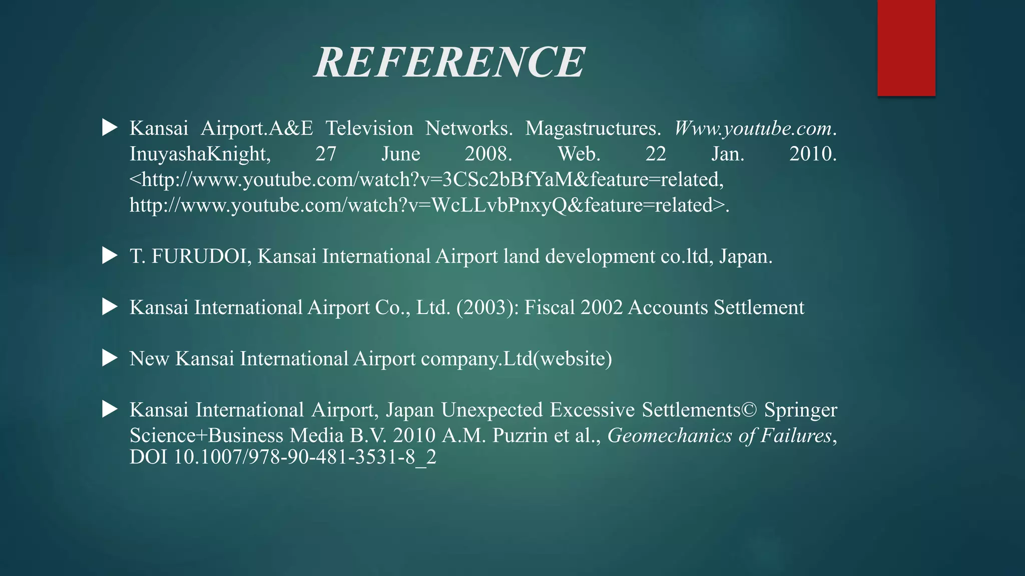 Sinking airport-KANSAI INTERNATIONAL AIRPORT | PPT
