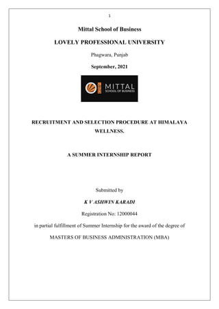 Final sip report | PDF
