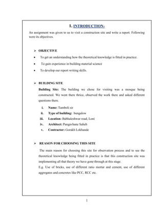 ARCHITECTURAL SITE VISIT | PDF