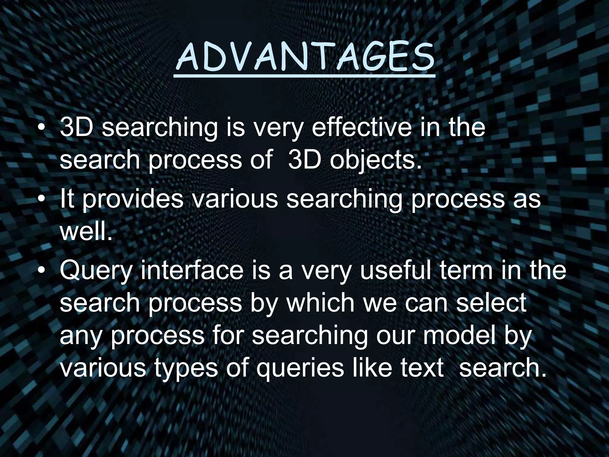 3D Searching by ruchi | PPTX