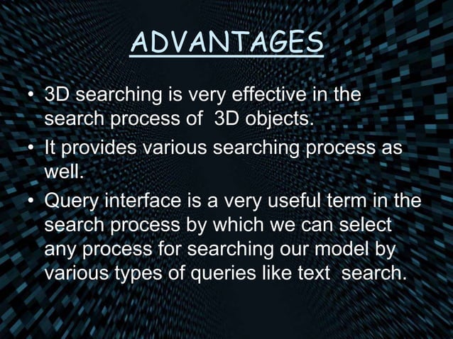 3D Searching by ruchi | PPTX | Search | Internet