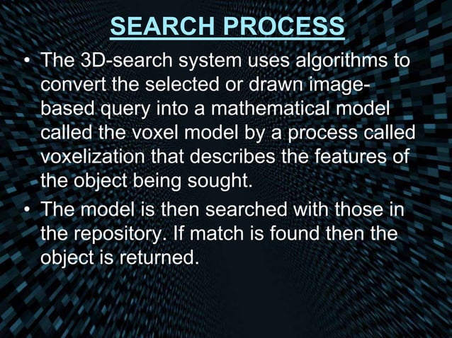 3D Searching by ruchi | PPTX | Search | Internet