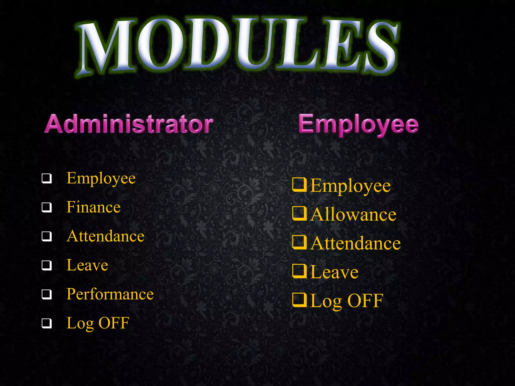 Employee Management System | PPTX