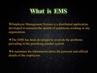 Employee Management System | PPTX