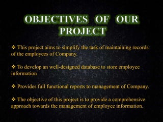 Employee Management System | PPTX