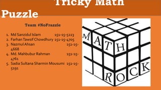 Math Puzzle Game By Assembly Language | PPTX